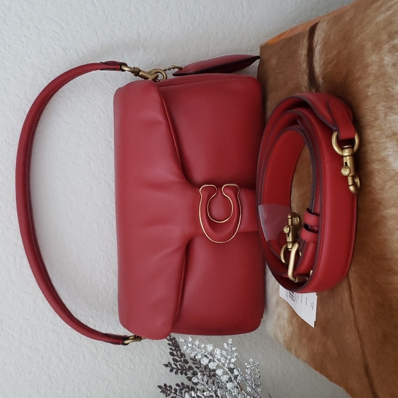 Coach | Bags | Coach Leather Covered C Closure Puffy Tabby Shoulder Bag ...